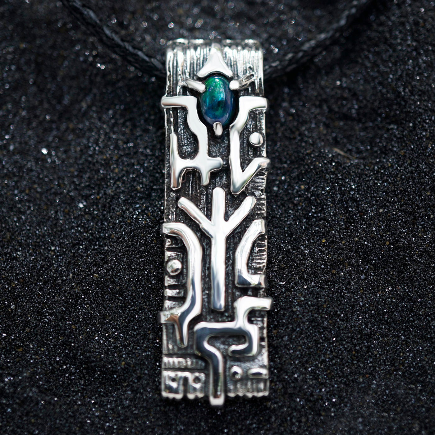 Runes jewelry from the sterling silver and natural gemstone